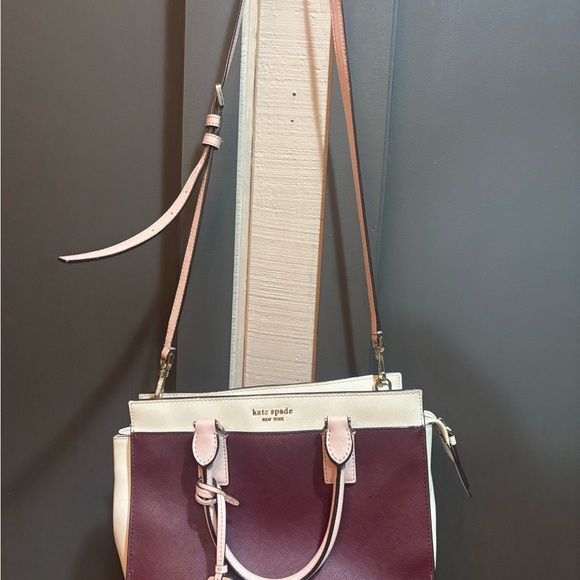 kate spade | Bags | Kate Spade Maroon And Ivory Purse | Poshmark